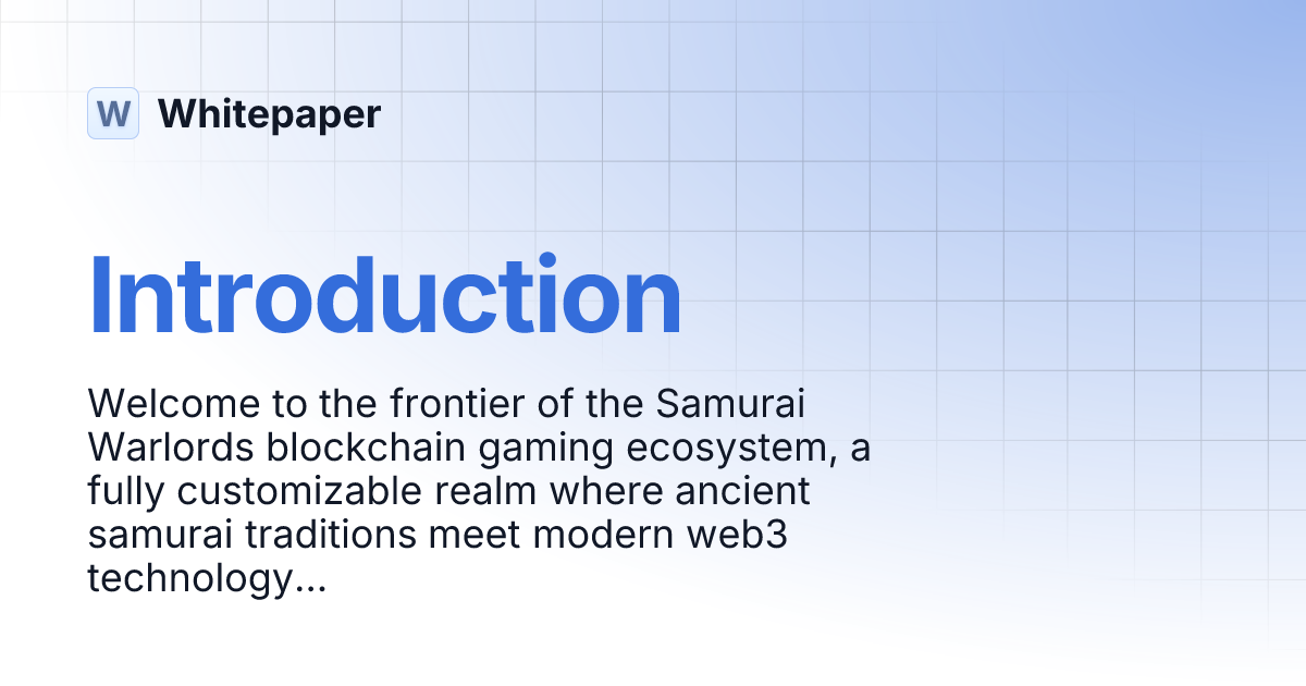 Introduction | Whitepaper