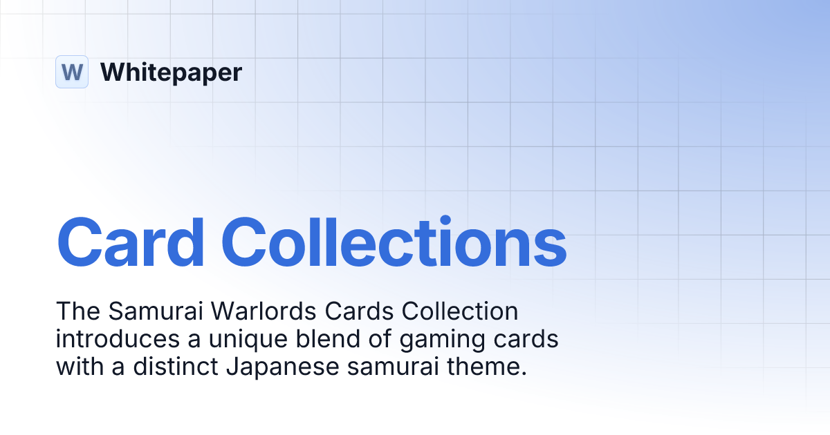 Card Collections | Whitepaper